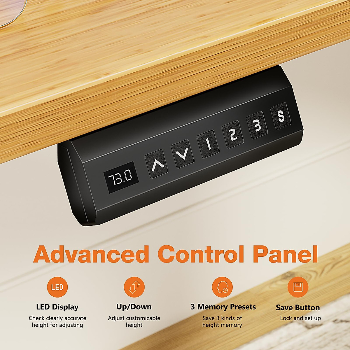 Sweetcrispy Standing Desk, Stand Up Desk, Electric Standing Desk with Splice Board, 40 x 24in Ergonomic Height Adjustable Desk Sit to Stand Desk, Computer Workstation Home Office Desk-Natural