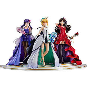 Fate stay night 1/7 Scale Figure Collection Saber, Rin Tohsaka and Sakura Matou ~15th Celebration Dress Ver.~ Premium Box