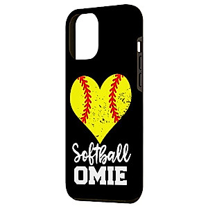 iPhone 12 Pro Max Softball Omie Funny Softball Heart Grandma Omie Case