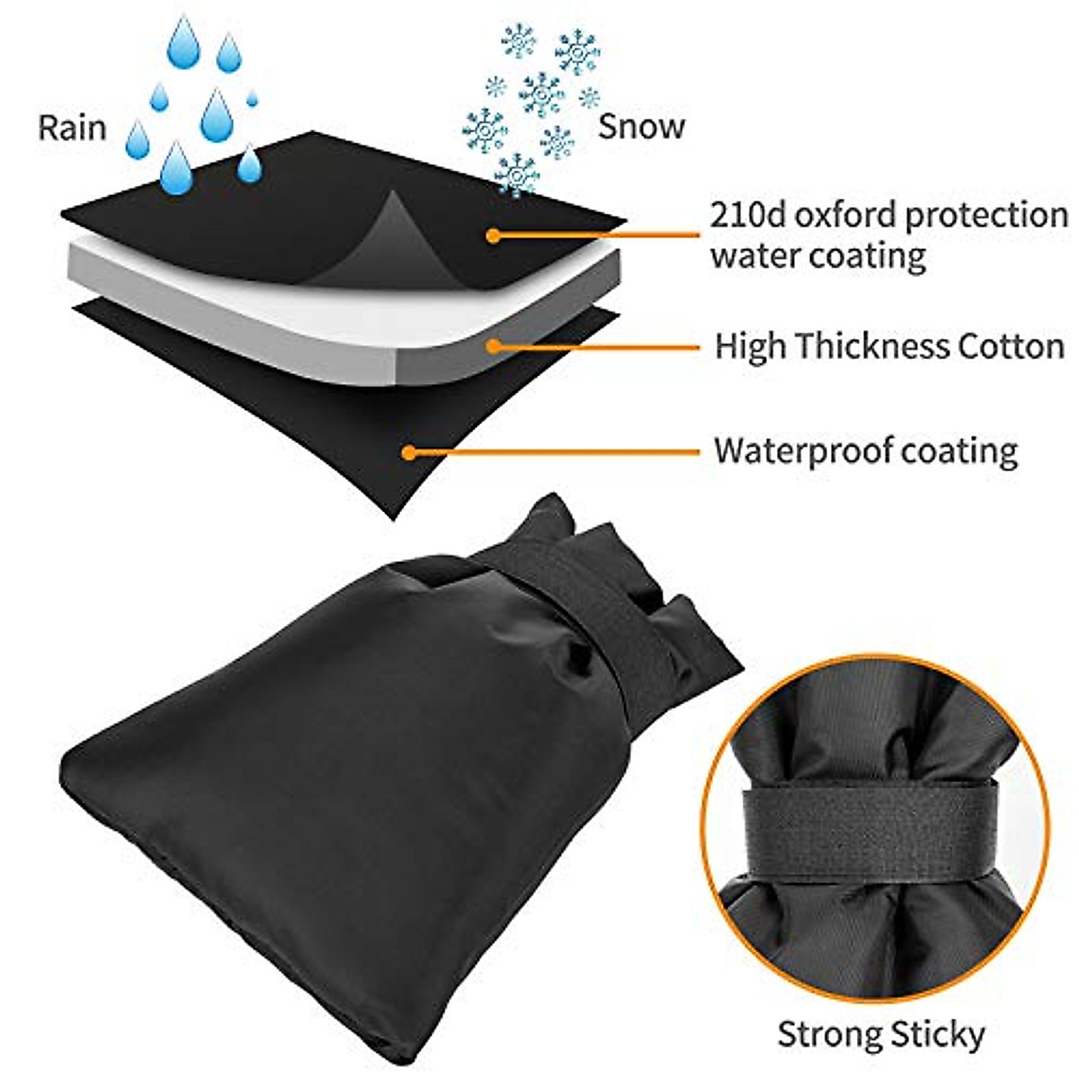 Outdoor Faucet Covers for Winter,9"x 7",Outside Garden Faucet Socks for Freeze Protection,Reusable Thickened Faucet Covers,2 Pack
