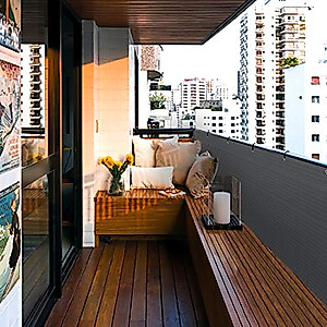 SEKKVY 3' x 16.4' Heavy Duty Privacy Screen Fence, 90% Blockage Mesh Shade Net Cover for Garden, Wall, Chain Link Fence (Grey)