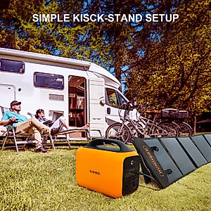 Runhood Solar Panel SERI 100, 100W Portable Generator Panel for Rallye Series, Store Energy with EB324 Battery, MC4 Output Perfect for Runhood Power Station Loop for Outdoor/Off-Grid/Emergency