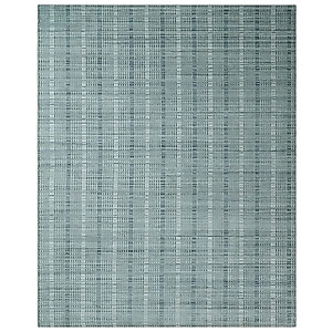 Hand Made Striped Scandinavian Blended Wool Flatwoven Area Rug, Ivory, Silver and Gray, 8X10 | KE2810
