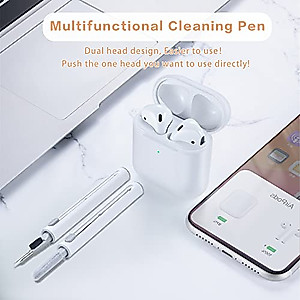 Paiholy Cleaner Kit for Airpods Pro 1 2 3, Multifunction Bluetooth Earbuds Cleaning Pen with Soft Brush, 3 in 1 Cleaning Tools for Airpods, Wireless Earphones Case, Camera and Mobile Phone
