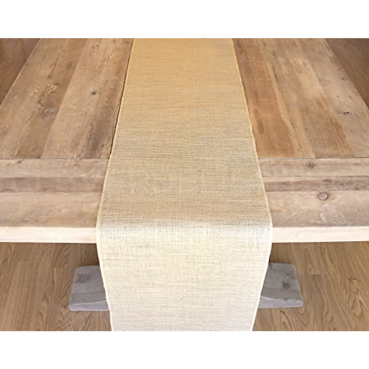 CleverDelights 14" Premium Burlap Roll - 10 Yards - No-Fray Finished Edges - Natural Jute Burlap Fabric