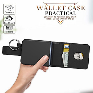 Singolas for Galaxy Z Flip 5 Case, Butterfly Samsung Z Flip 5 Case Wallet Card Holder Slot Leather Flip Protective Samsung Galaxy Z Flip 5 Case with Ring Shockproof Pocket Case for Samsung Z Flip 5 5G