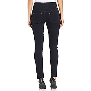 JAG Jeans Women's Petite Nora Mid Rise Skinny Pull-On Jeans-Legacy, After Midnight, 0P