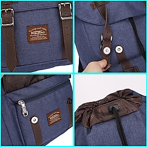 KAUKKO Travel Laptop Backpack Outdoor Rucksack Causal backpack Fits 15.6"(Oxford Blue)