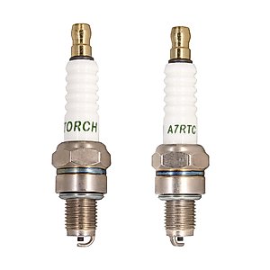 2PK TORCH A7RTC Screw Terminal Spark Plug Replace for NGK 4549 CR7HSA Spark Plug, for Denso 4008/U22FSR-U 5383/IUF22, for Bosch UR3AS Spark Plug, for Champion Z9Y Copper Plus Spark Plug 808, OEM