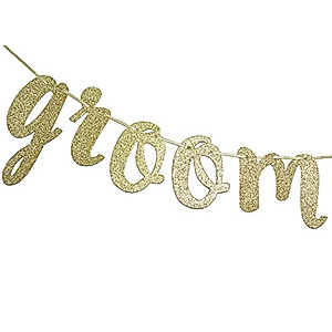 Groom to Be Banner Gold Glitter Decor for Bridal Shower Wedding Bachelorette Party Decorations
