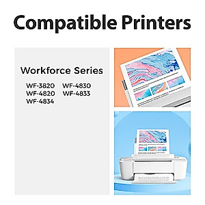 OA100 822XL Remanufactured Ink Cartridge Replacement for Epson 822XL T822XL 822 XL for Workforce Pro WF-3820, WF-4833, WF-4830, WF-4834, WF-4820 (Black, Cyan, Magenta, Yellow) WF-3820 Printer Ink