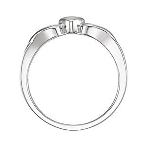 Jewels By Lux 925 Sterling Silver Ring Polished Heart W/Cross Ring Size 6