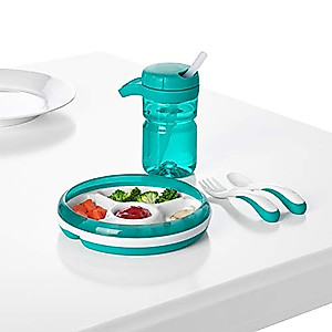 OXO Tot Plastic Fork & Spoon Multipack - Teal , 4 Piece Set (Pack of 1)