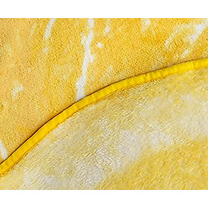 Lemon Slice Round Fleece Throw Blanket | 60 Inches