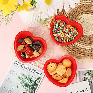 Leriton 12 Pcs Heart Cake Pan Silicone Heart Cake Molds Baking Pan Nonstick Molds for Anniversary Birthday Snack Cupcake Baking (5.5 Inch)