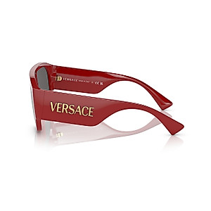 Versace Woman Sunglasses Red Frame, Dark Grey Lenses, 0MM