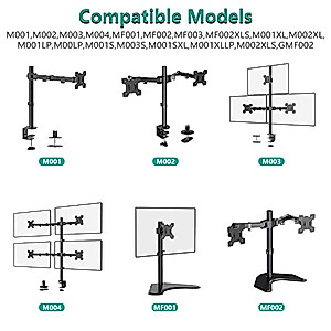 WALI VESA Mounting Plate for WALI Monitor Mounting System, VESA 75 by 75 mm and 100 by 100 mm (VES01), Black