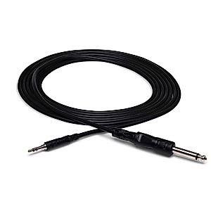 Hosa CMP-103 1/4" TS to 3.5 mm TRS Mono Interconnect Cable, 3 Feet,Black