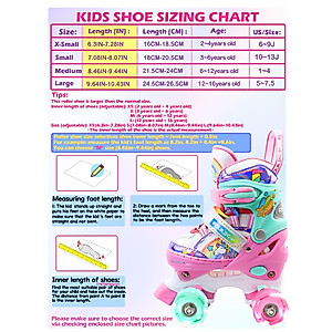 Rainbow Unicorn Kids Roller Skates for Girls Boys Toddler Ages 2-4,4-Pejiijar Adjustable Roller Shoes with Luminous Wheels for Birthday Xmas Gifts.