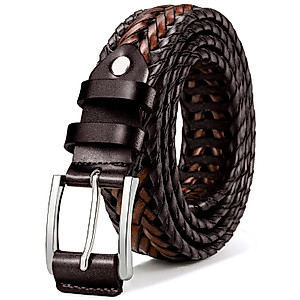bULLIANT Mens/Women belts, Leather Woven braided belts for Men Casual Jeans Golf,Anyfit,Gift boxed