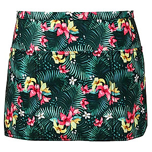 Plum Hill Tropical Waist Apron Set - Waitress Server Aprons - 3 Pockets; Cute Half Apron for Bartender, Restaurant, Coffee Shop, Teachers - Floral and Watermelon Drinks