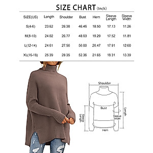 LILLUSORY Womens Turtleneck Oversized Tunic Fall Sweaters 2024 Trendy Casual Long Pullover Knit Winter Casual Cute Poncho Fashion Trendy Clothes Outfits Clothing Tops Black