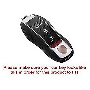 iJDMTOY Direct Replacement Sports Red Finish Key Fob Side Panel Trims Compatible with Porsche Cayenne Panamera Macan 911, etc