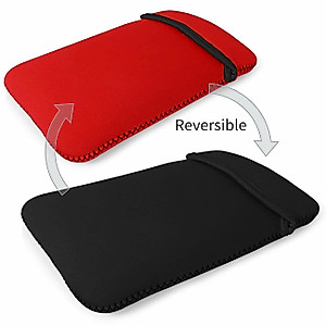 G-HUB - Reversible Neoprene Sleeve for iPAD MINI & iPAD MINI 2 - Cover is BLACK on the outside (or RED when reversed) - Designed by G-Hub specifically for use with the Apple iPad Mini and iPad Mini 2