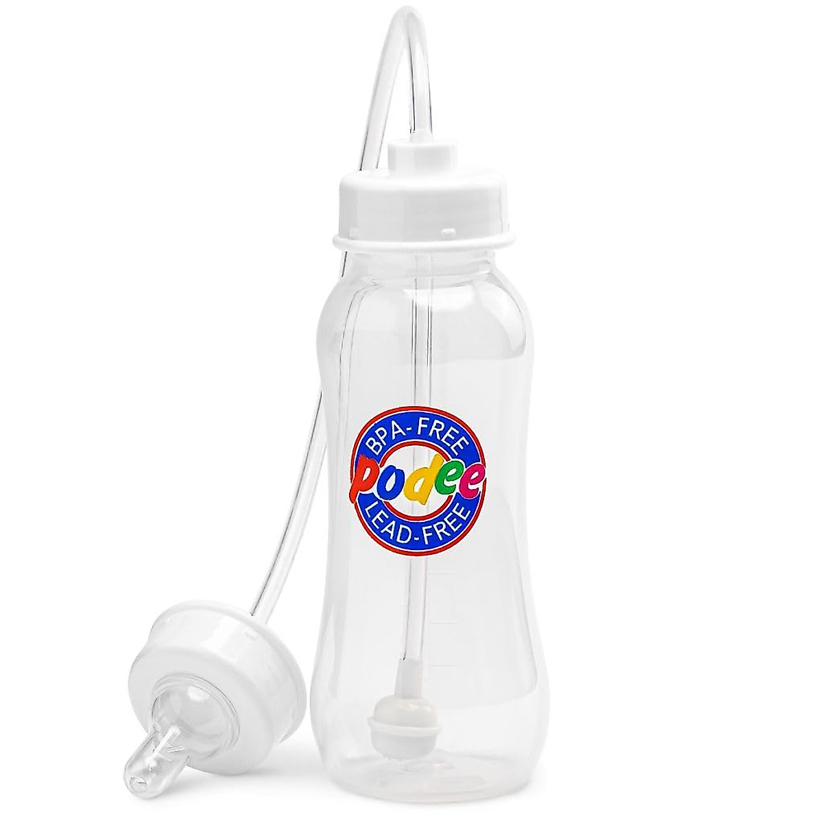 Hands-Free Baby Bottle - Anti-Colic Self Feeding Baby Bottle System 9 oz (1 Pack - Podee Classic)