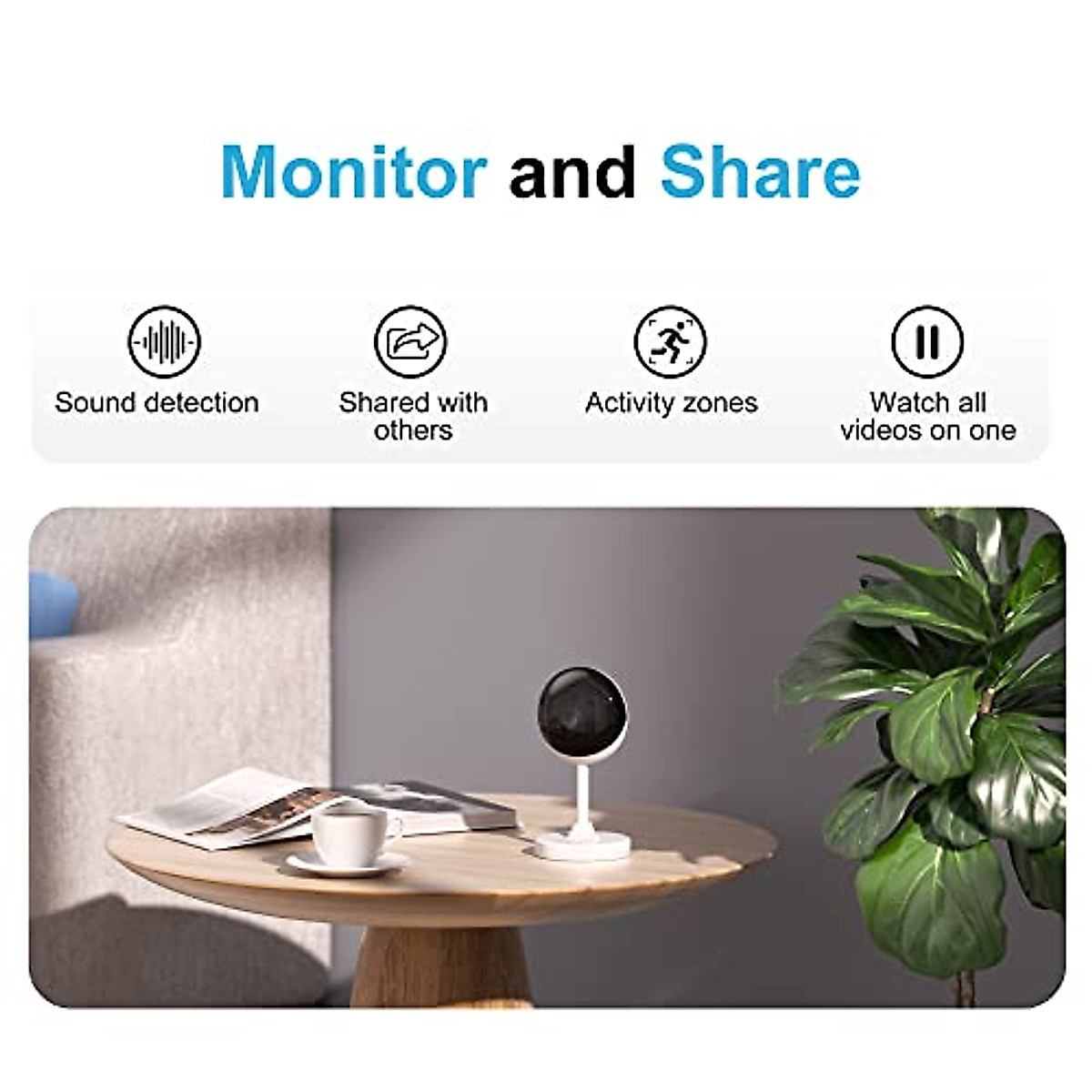 owltron Indoor Security Camera, 2 Pack 1080P Dog Cameras for Home Security WiFi Camera with Night Vision,Human Motion Detection,2-Way Audio Dog/Baby Monitor with Camera,Compatible with Alexa…