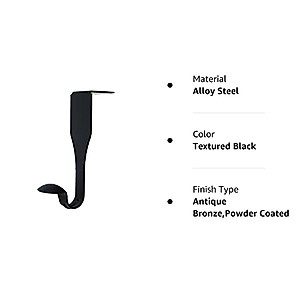 SmartHook Partition Hook (2 Pack, Textured Black)