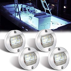 Boaton Boat LED Night Fishing Lights, Courtesy Lights, Deck Lights, Marine Boat Led Lights, Boat Interior Lights, Boat Navigation Lights, Navigation Lights For Boats Led (White)