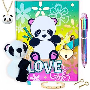 Life is a Doodle Girls Diary with Lock and Key - Panda Diary for Girls Excellent Gratitude & Prayer Daily Journal for Girls with Lock - Our Kids Journal for Girls Created for Self-Expression