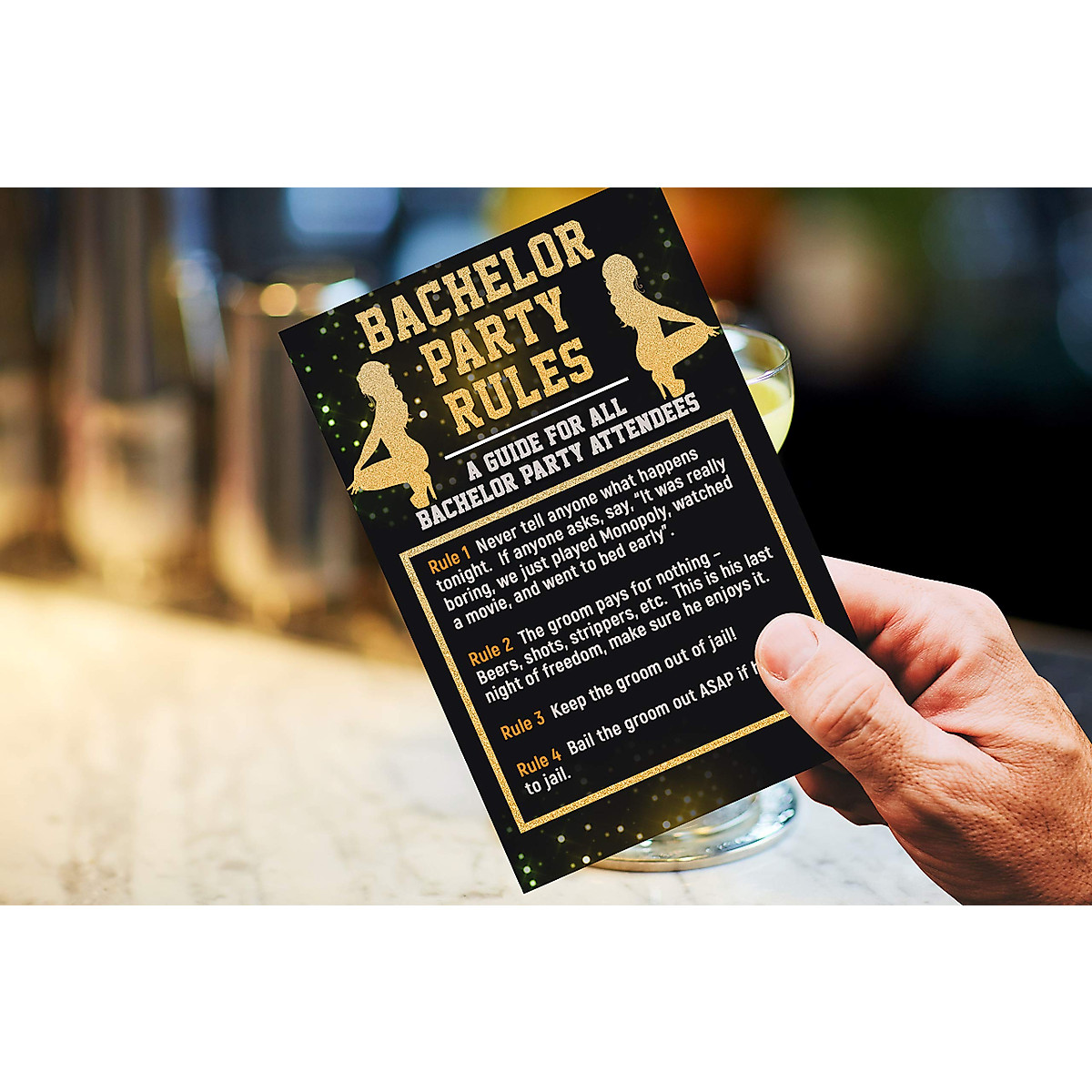 BroSash Funny Bachelor Party Decorations (Gold Bachelor Banner, Bachelor Sash, 16 Funny Party Balloons, and 8 Bachelor Party Rules Cards) 26 Piece Set, Bachelorette Party Supplies Gifts