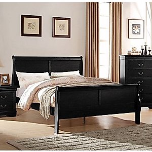 ACME Louis Philippe Queen Bed - 23730Q - Black