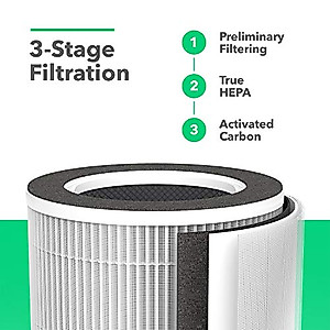 Vremi Premium True HEPA Air Purifier for Large Rooms - Removes 99.97% of Airborne Particles with H13, Activated Carbon and 3-Stage Filtration - Have A Great Air Day