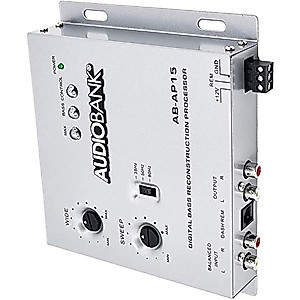 Audiobank AP15 -1/2 Din Car Audio Digital Bass Processor, Sound Restoration & Crossover for Car Subwoofer with Bass Knob/Input Level: 15V RMS & Output Level: 13.5V Peak -2nd Gen