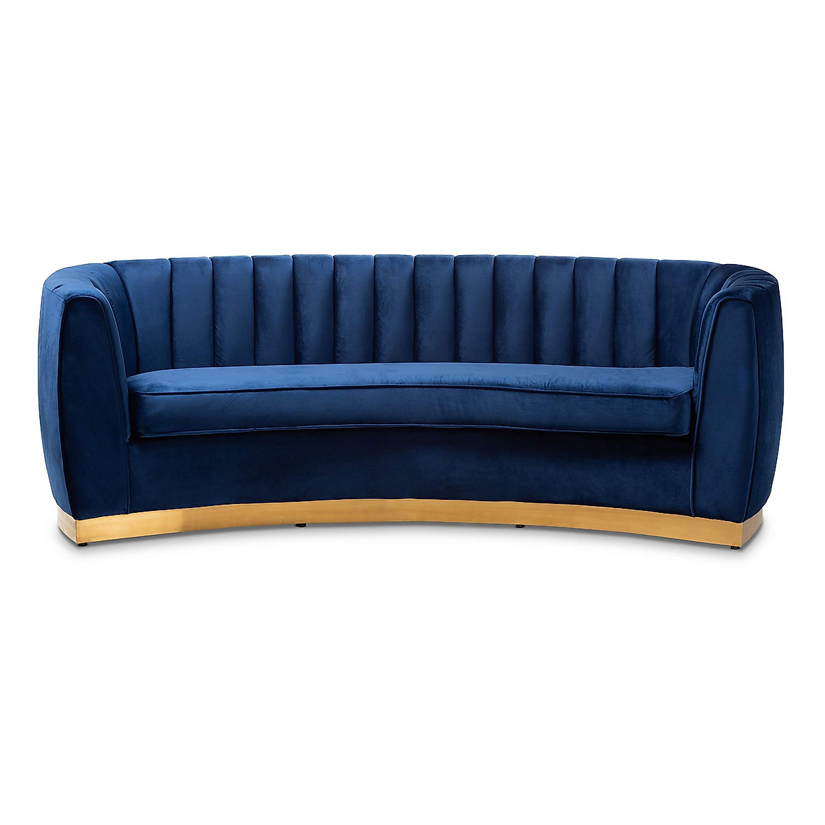 Baxton Studio Sofas, Royal Blue/Gold