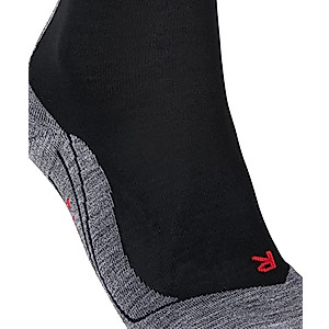 FALKE Women's TK5 Wander Hiking Socks, Crew Length, Light Padding, Athletic Sock, Breathable Quick Dry, Merino Wool, Black (Black-Mix 3010), 5-6, 1 Pair