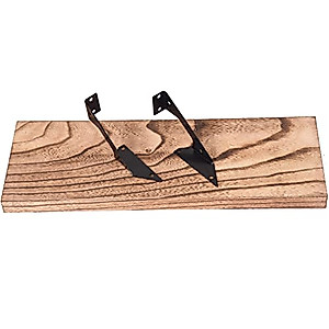 IKJZIZP Rustic Floating Shelves for Wall Decor Wood Wall Shelves for Bedroom Living Room Set of 5 Carbonized Black