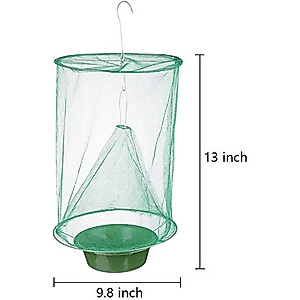 Ckyuna 8 Pack Fly Trap Garden Ranch Orchard Trap,Ranch Fly Trap Flay Catcher, The Most Effective Trap Ever Made with Pots Flay Catcher New Fly Red Drosophila
