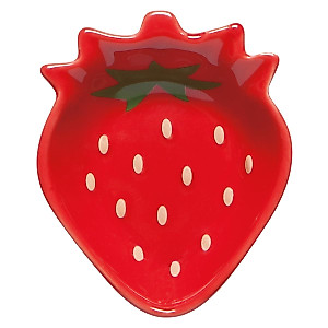 Jubilee Berry Sweet Stoneware Shaped Pinch Bowl Set, Mini Bowls for Dipping and Seasoning-Soy Sauce Dish, Set of 6, 2 oz