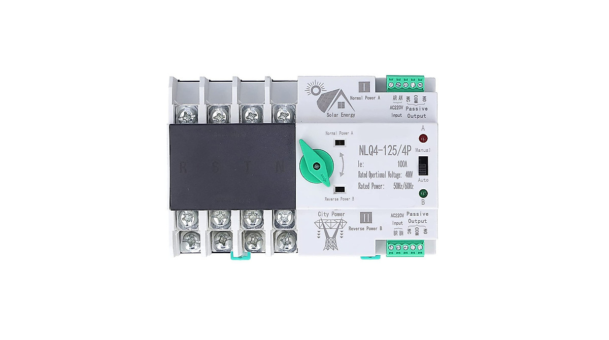 Dual Power Automatic Transfer Switch AC 400V 4P 100A ATS PC Automatic ...