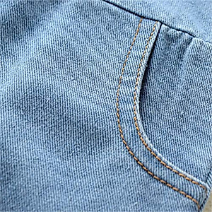 Happy Town Newborn Infant Baby Girls Denim Bodysuit Halter Sleeve Romper Jeans Overalls (Denim, 9-12 Months)