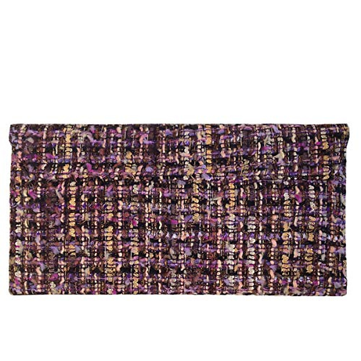 JNB Weaved Fabric Flat Clutch, Lavender