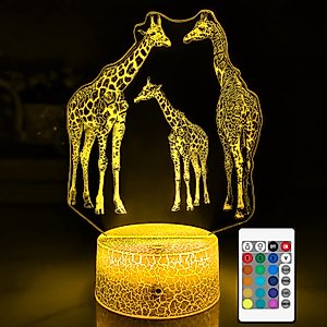 NINE SQUARE EGOU Giraffe Gifts for Kids Giraffe Night Light with Remote & Smart Touch 7 Colors Changing Dimmable Giraffe Lamp Cool Room Decor Giraffe Bedside Lamp for Bedroom Boys Girls