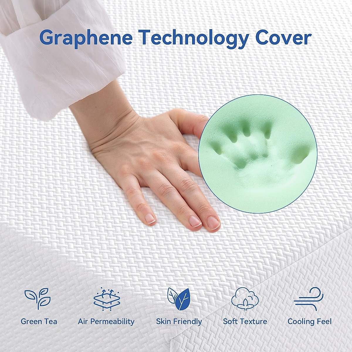 Opoiar 10 Inch RV Mattress Short Queen,Cooling Gel Memory Foam Mattress,Medium Firm Mattress in a Box,for RV/Camper/Trailer/Truck Mattress,Pressure Relief,Made in USA,CertiPUR-US Certified