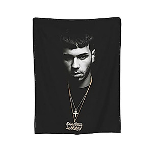 ISHAANAV Anuel Music and AA Throw Blanket for Couch Sofa Fluffy Microfiber Fleece Throw Soft, Cozy, Lightweight Anuel Music and AA