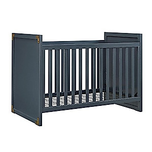 Baby Relax Miles 2-in-1 Convertible Crib, Graphite Blue