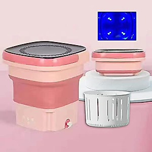 4.5L Mini Portable Washing Machine Lightweight Underwear Washer,Foldable Washer with Spin Dryer for Baby Clothes, Socks, Towels,Bucket Automatic Perfect for Camping, Travelling, Apartment, Dorm